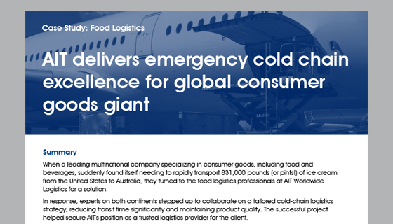 AIT delivers emergency cold chain excellence