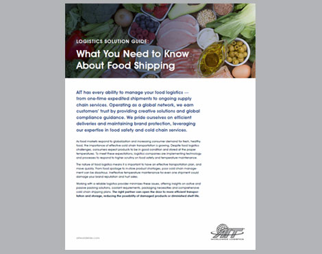 What You Need to Know About Food Shipping | AIT Worldwide Logistics